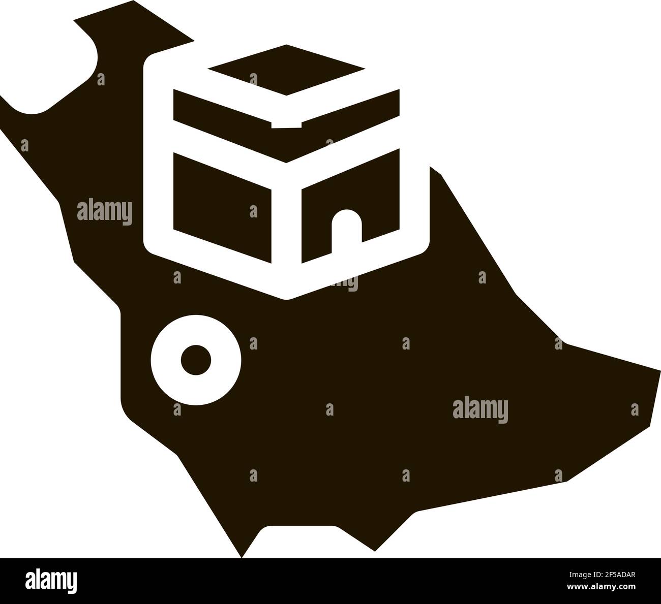 location of kaaba geolocation icon Vector Glyph Illustration Stock ...