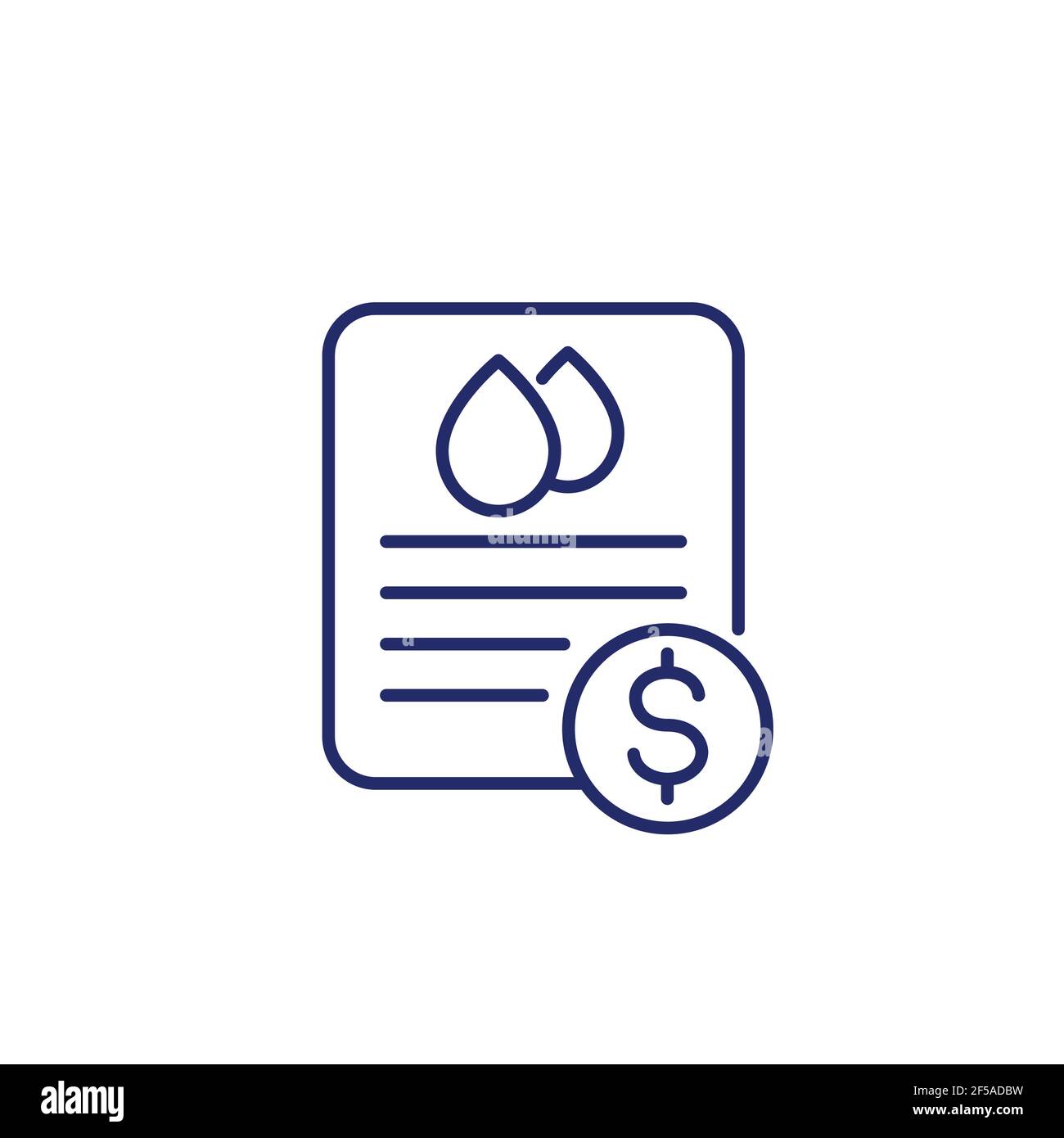 water utility bill icon, line vector art Stock Vector Image & Art - Alamy