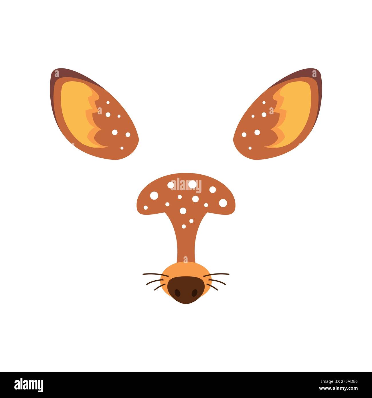Deer mask. Vector illustration isolated on white background Stock ...