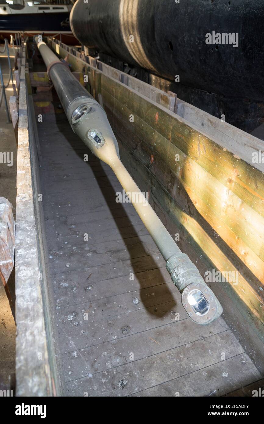 Vintage periscope from a submarine on display at Number 3 covered Slip ...