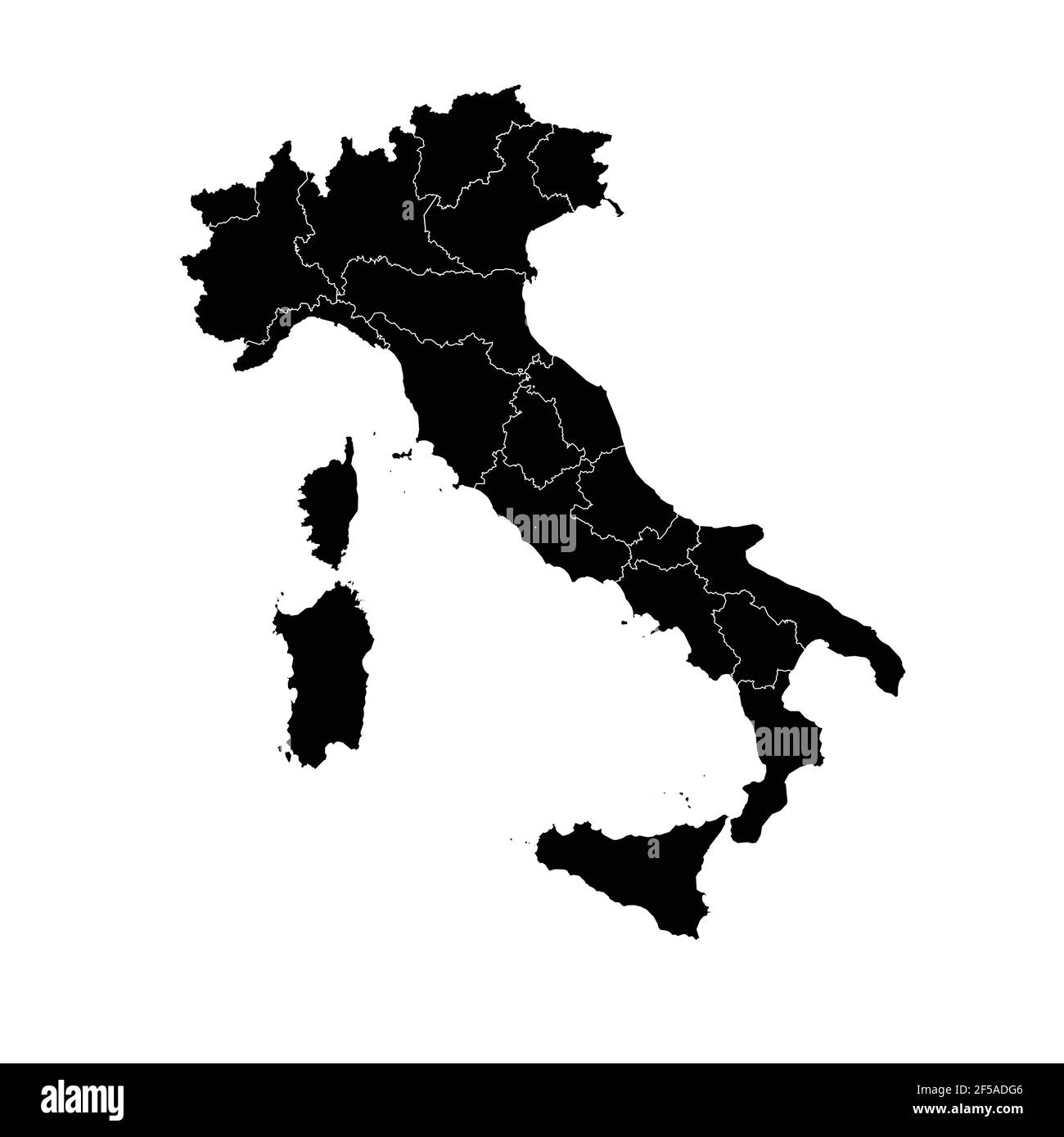 Italy country map hi-res stock photography and images - Alamy