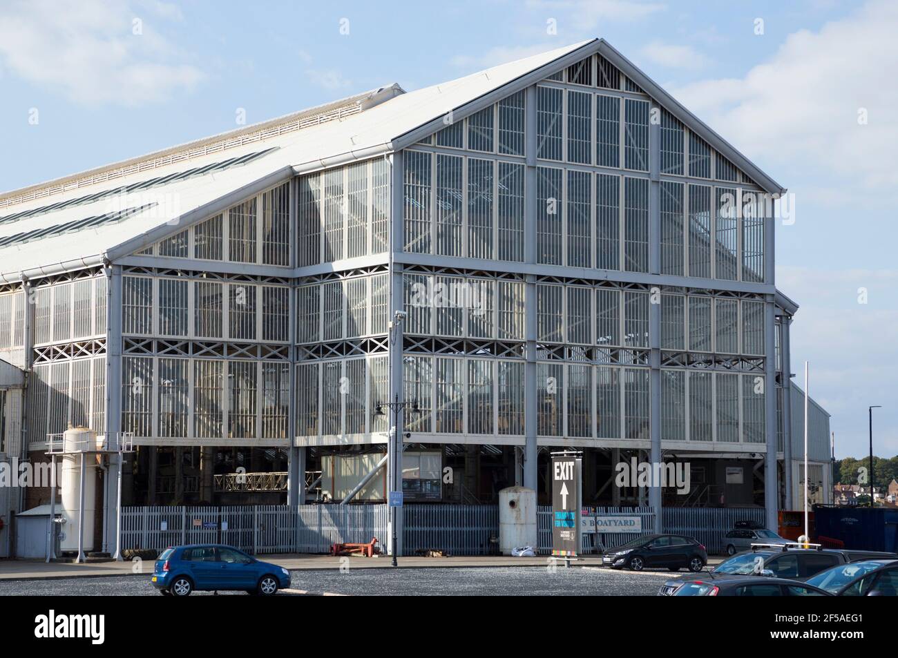 Covered slip No.7, erected in 1855 with a wrought-iron frame. No.7 slip ...