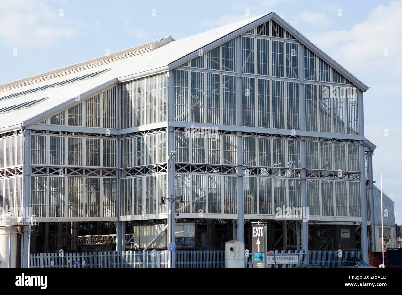 Covered slip No.7, erected in 1855 with a wrought-iron frame. No.7 slip ...