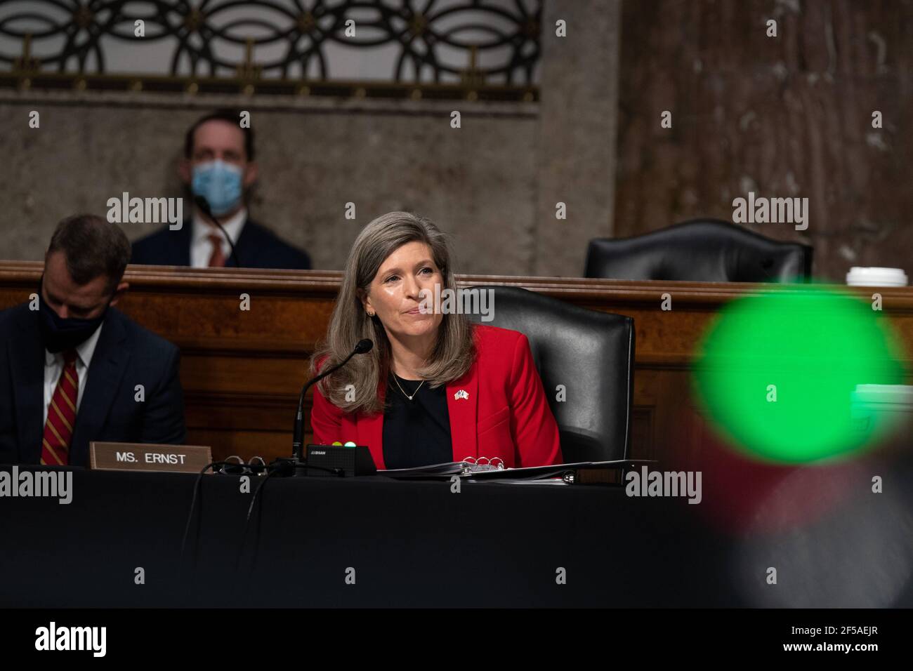 Senator Joni Ernst, R-Iowa, speaks at a hearing on the “United States ...