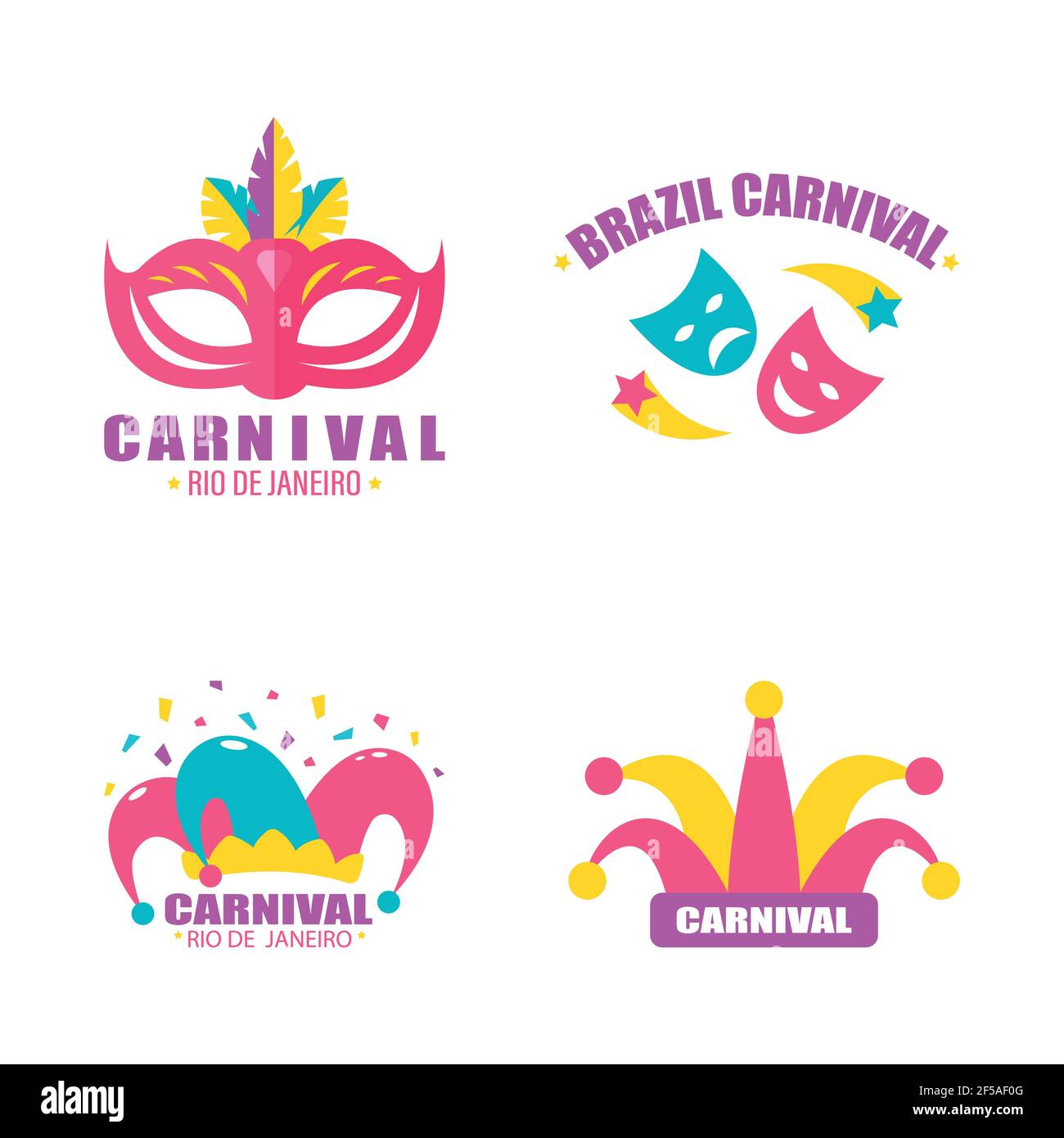 Circus amazing set of vector emblems, labels, logos and typographic ...