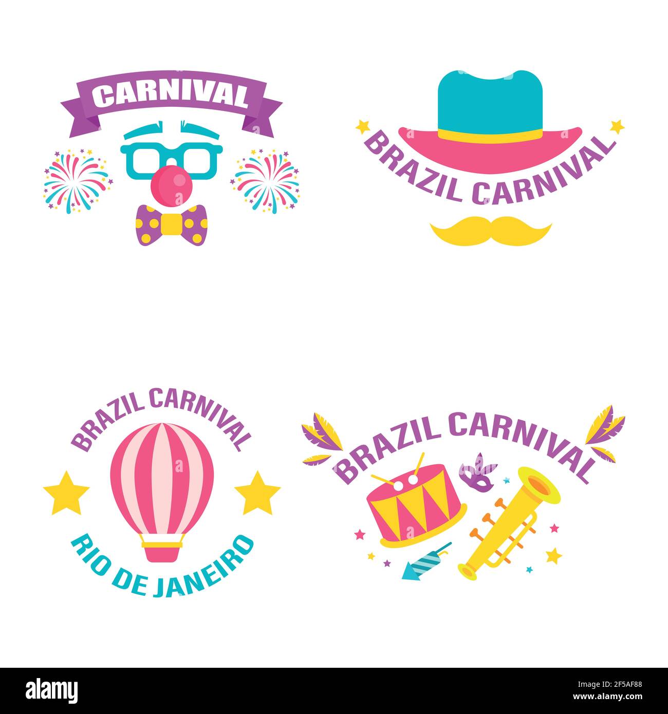 Circus amazing set of vector emblems, labels, logos and typographic ...