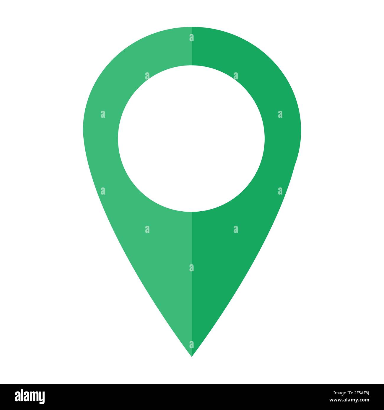 Location icon, map pointer symbol isolated on white background. Vector ...