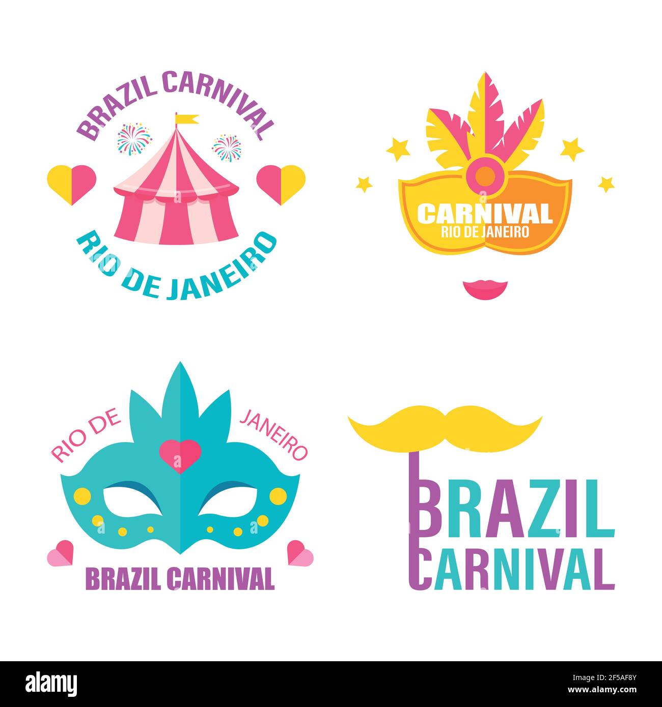 Circus amazing set of vector emblems, labels, logos and typographic ...