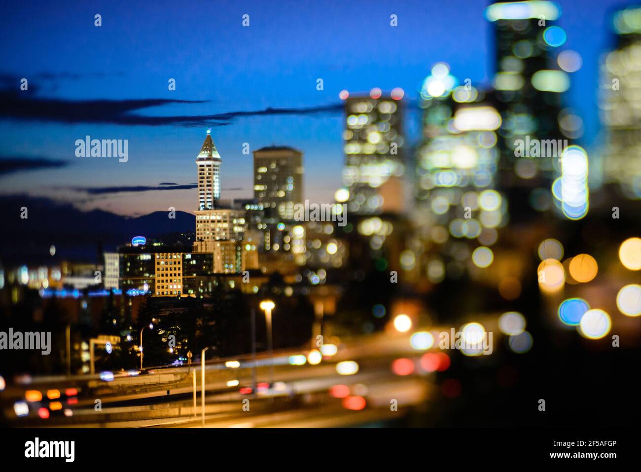 View of the Downtown Seattle Skylight with Smith Tower Stock Photo - Alamy