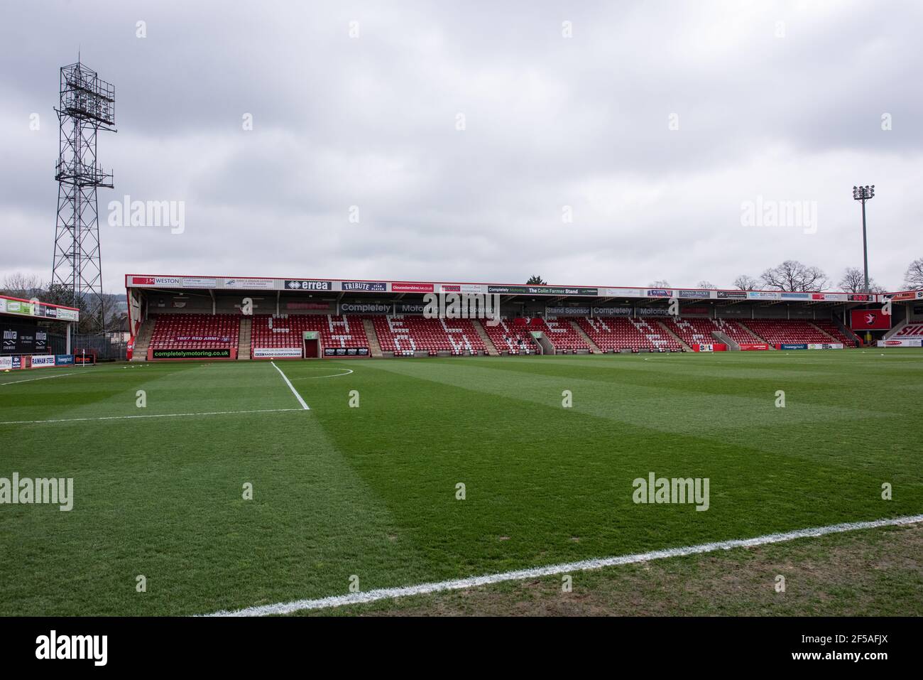 Whaddon Road (The Jonny Rocks Stadium). Cheltenham Town F.C Stock Photo ...