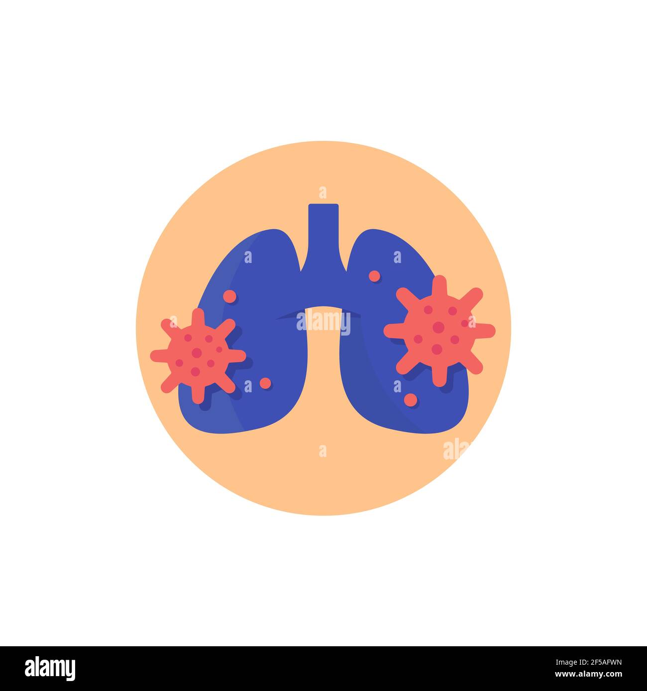 pneumonia icon with virus and lungs Stock Vector Image & Art - Alamy