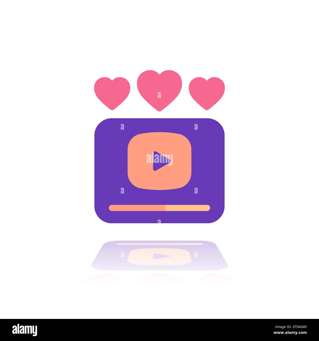 Viral flat icon video Stock Vector Images - Alamy