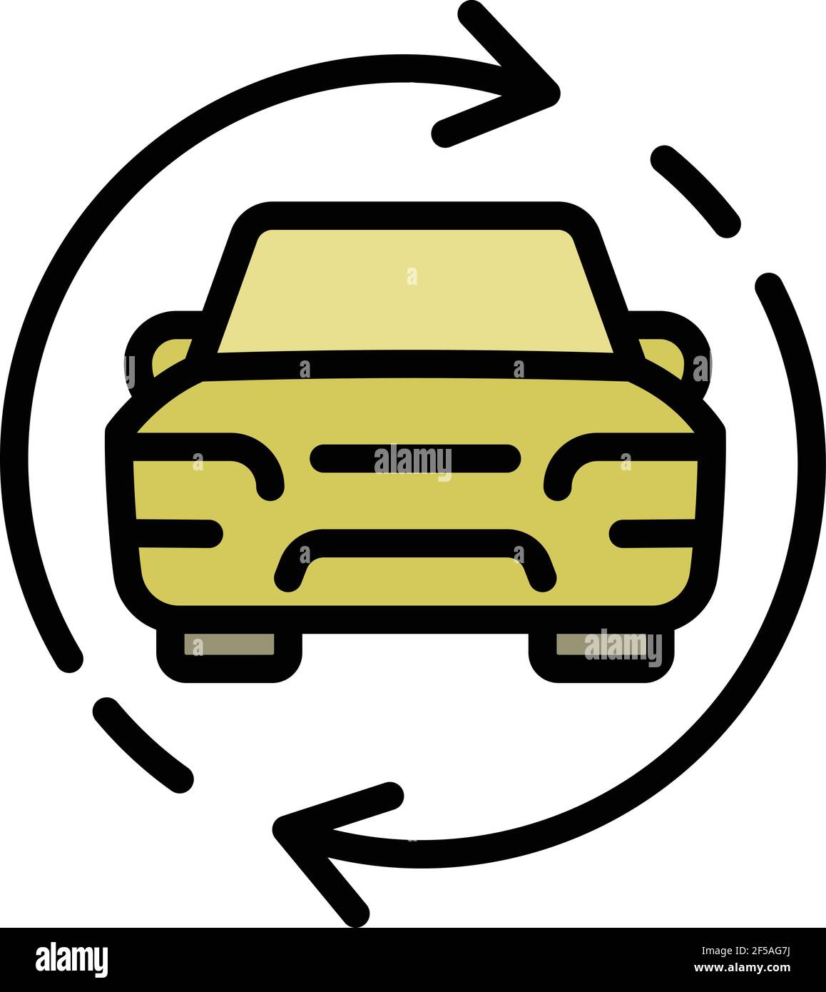 Usage car sharing icon. Outline Usage car sharing vector icon for web ...