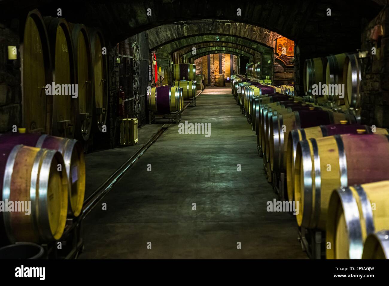 Wine cellar of the oldest wine cooperative in the world in Mayschoß ...