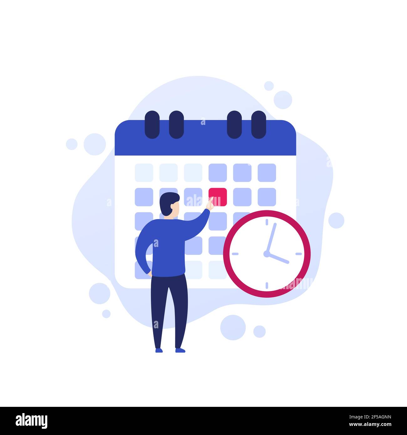 set a deadline, time management vector concept Stock Vector Image & Art ...