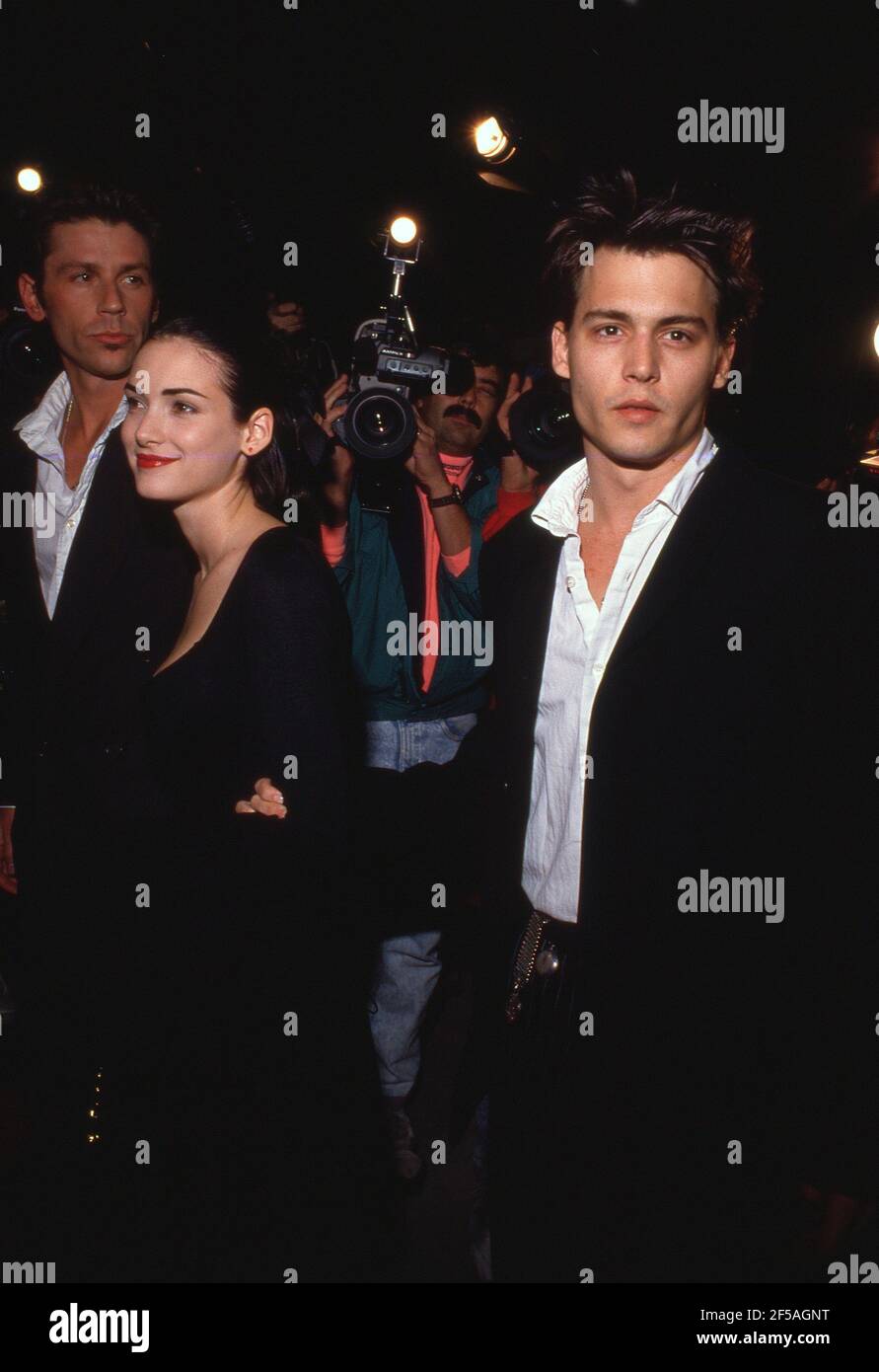 Winona Ryder and Johnny Depp during The 52nd Annual Golden Globe Awards ...