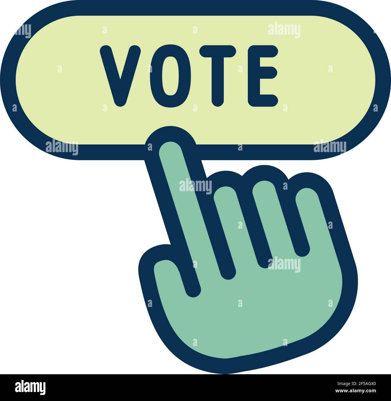 Click online vote icon. Outline Click online vote vector icon for web ...