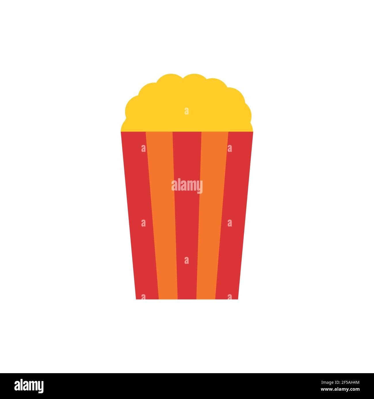 Popcorn box flat illustration. Cinema popcorn flat icon. Popcorn ...