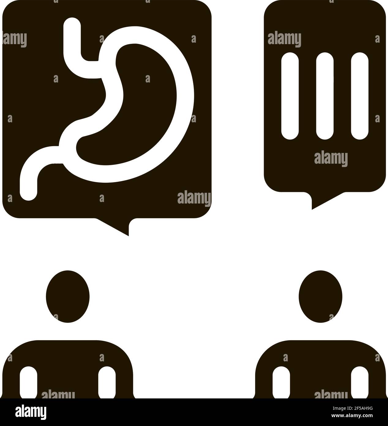 reception at gastroenterologist doctor consultation icon Vector Glyph ...