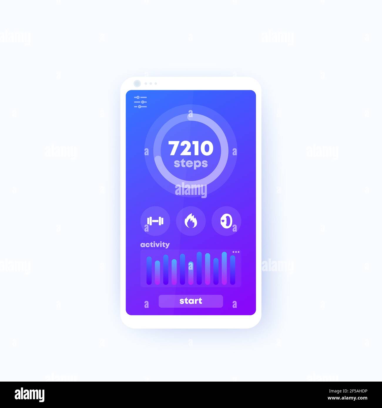 Health app and phone and steps Stock Vector Images - Alamy