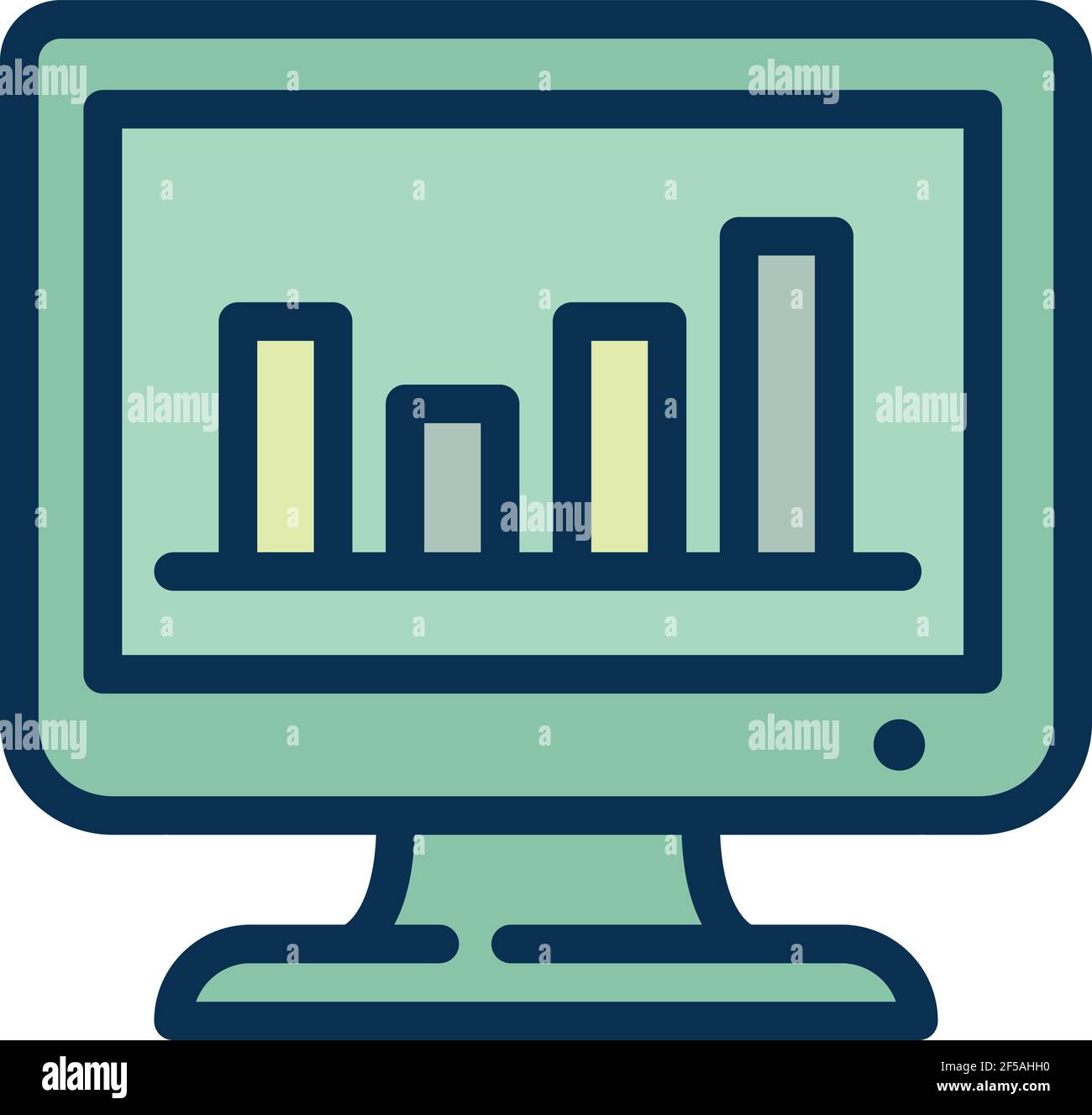 Result graph online vote icon. Outline Result graph online vote vector ...