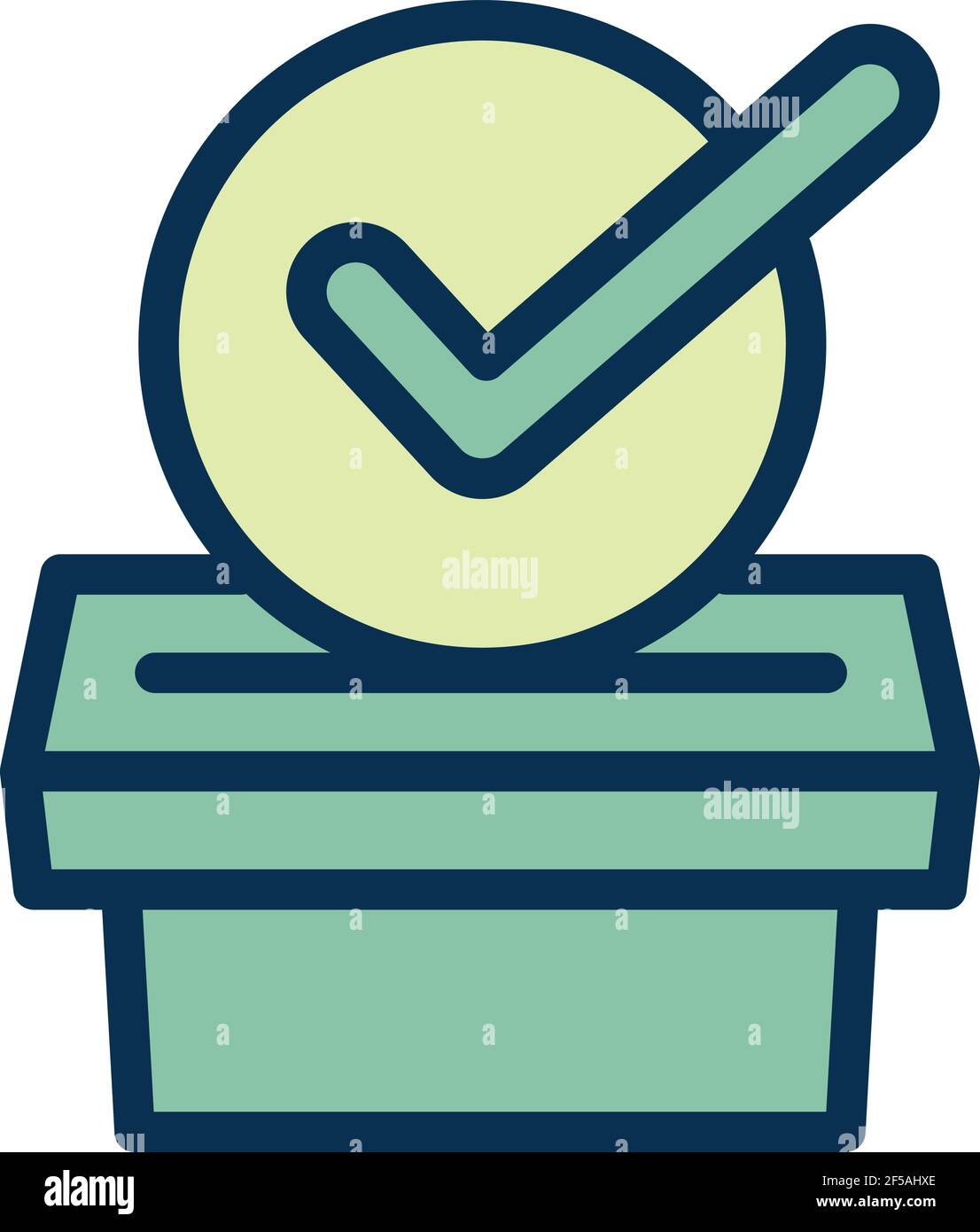 Box online vote icon. Outline Box online vote vector icon for web ...