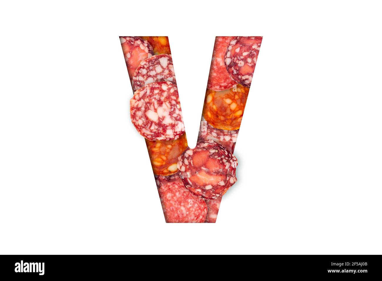 Sausage alphabet isolated on white background. Latin Food alphabet ...