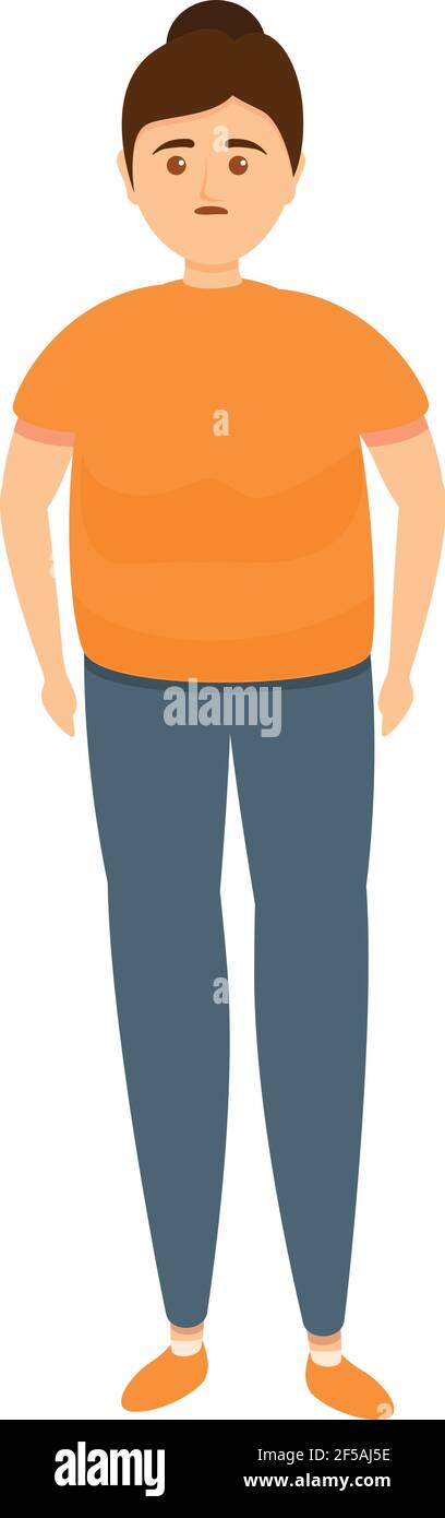 Obesity icon. Cartoon of obesity vector icon for web design isolated on ...