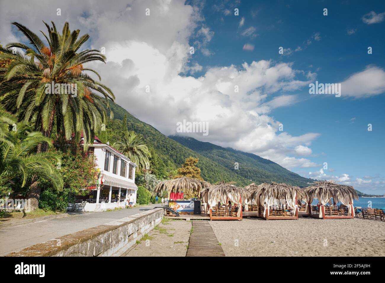 View from a beach of Gagra Town, July of 2018, Abkhasia Stock Photo - Alamy