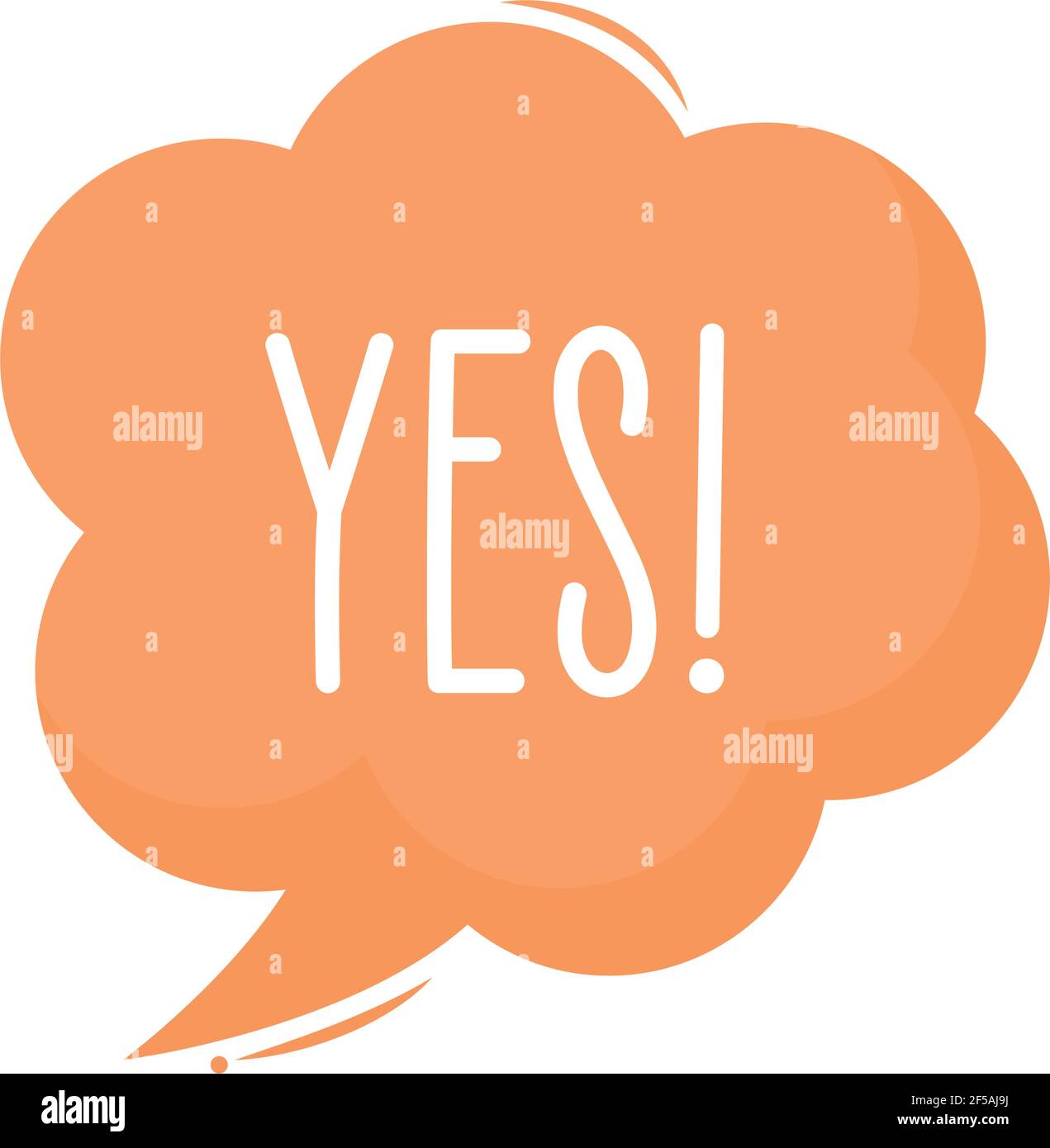 yes text balloon Stock Vector Image & Art - Alamy