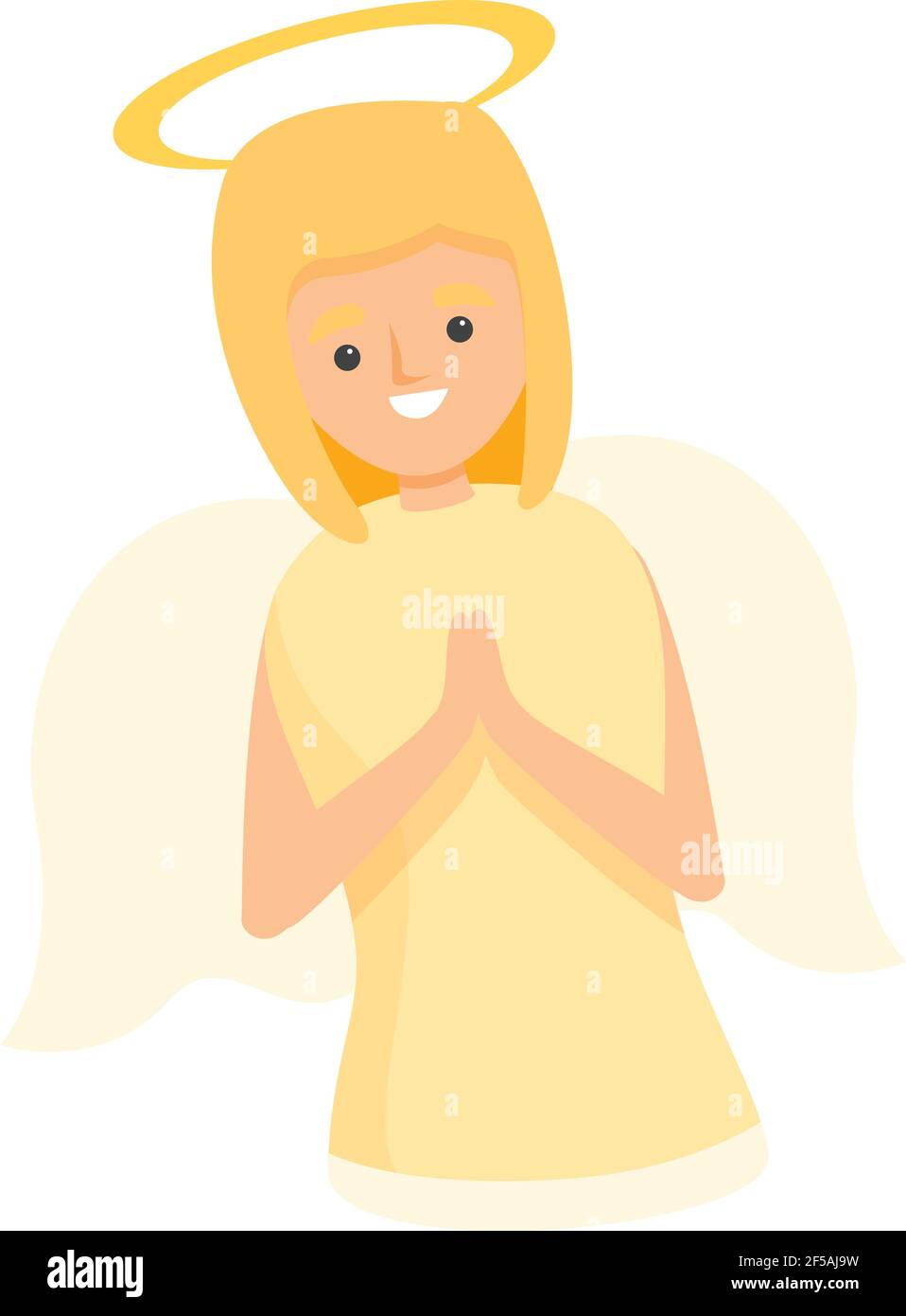 Angel girl icon. Cartoon of angel girl vector icon for web design ...