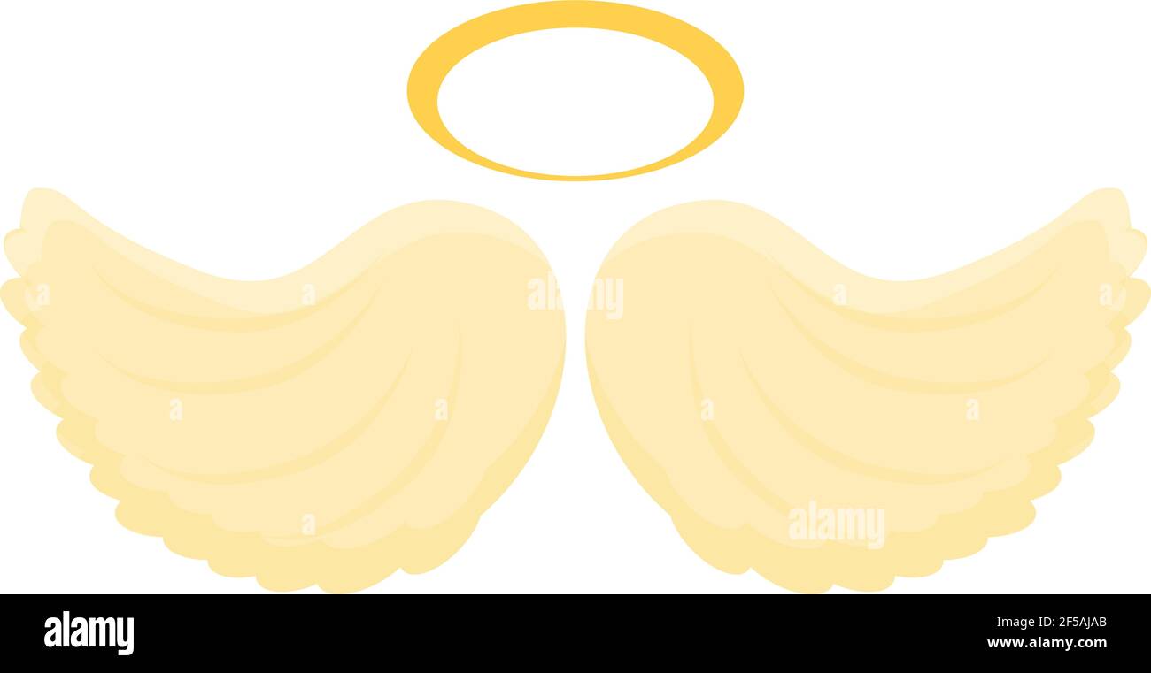 Nimbus wings icon. Cartoon of nimbus wings vector icon for web design ...