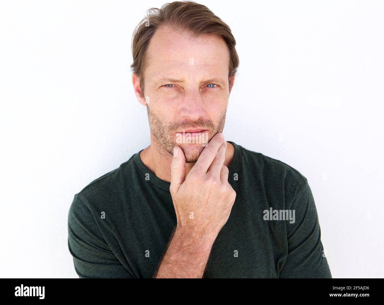 Serious male model standing hi-res stock photography and images - Alamy