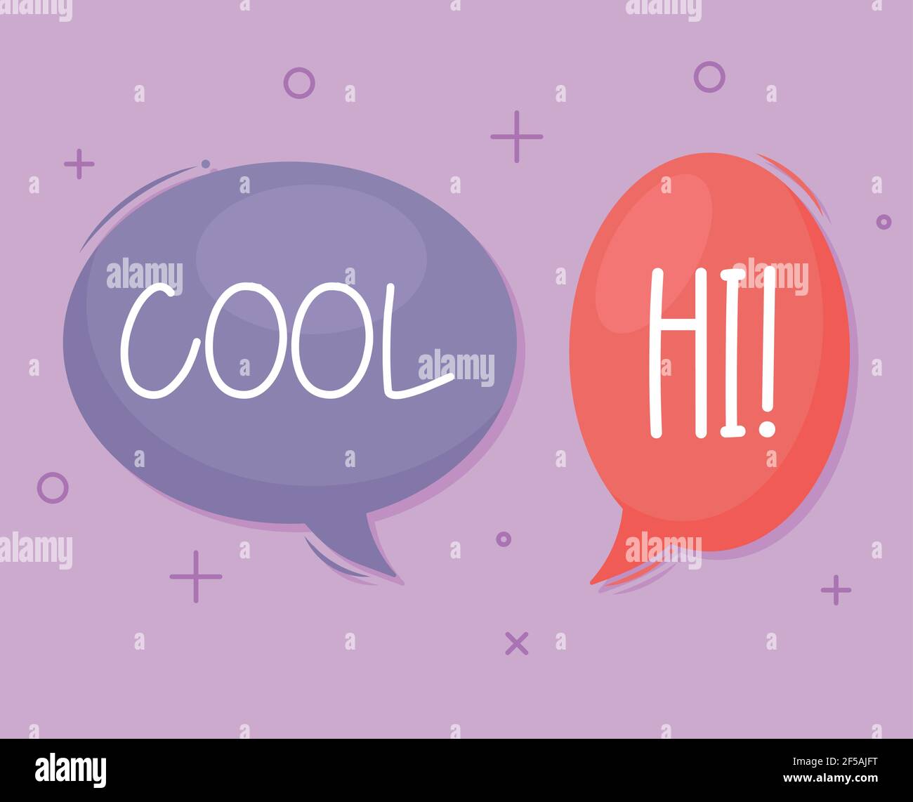 dialog clouds pair Stock Vector Image & Art - Alamy