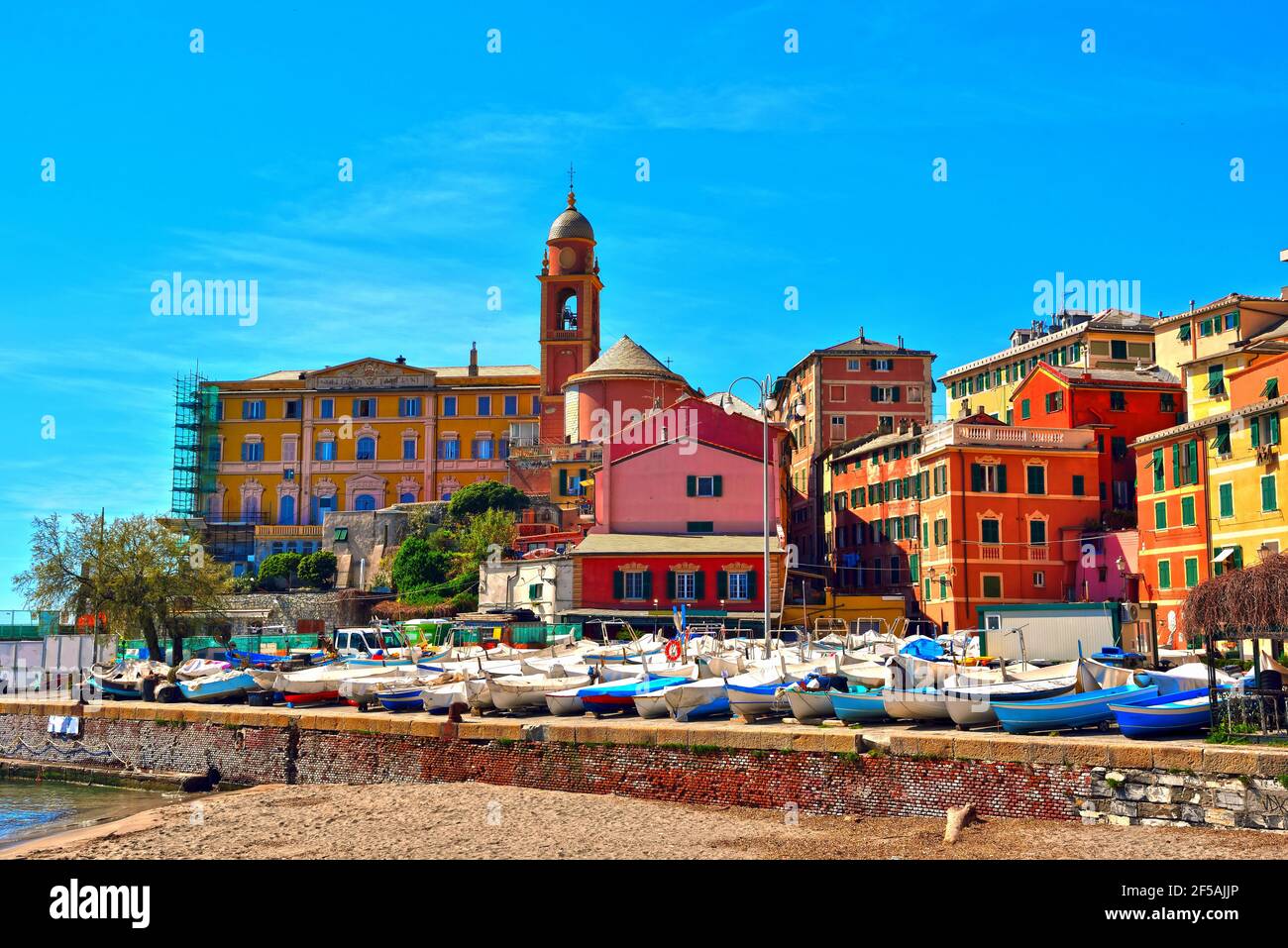 the village of Genoa nervi Italy Stock Photo - Alamy