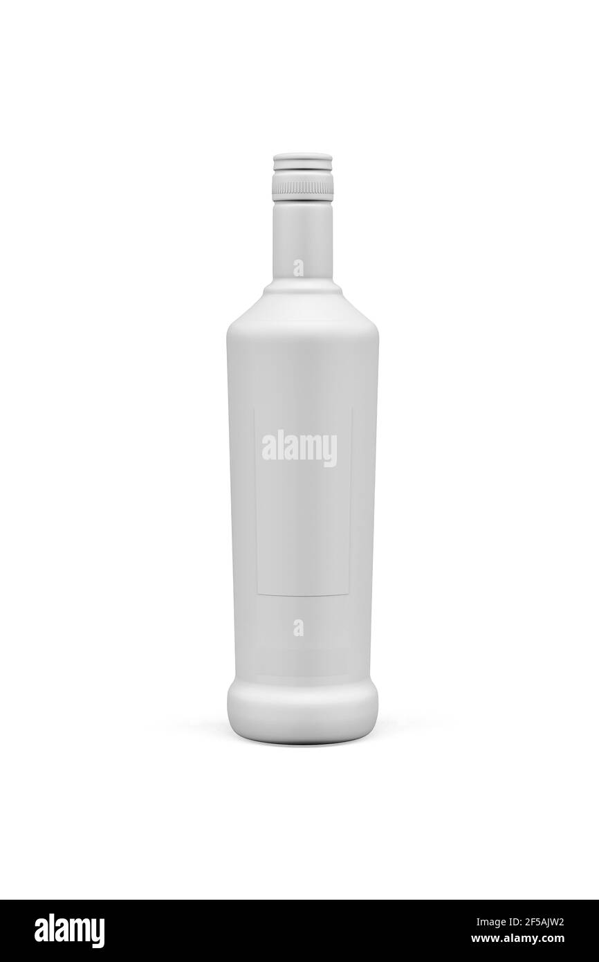 Vodka bottle mockup isolated on white background - 3D render Stock ...