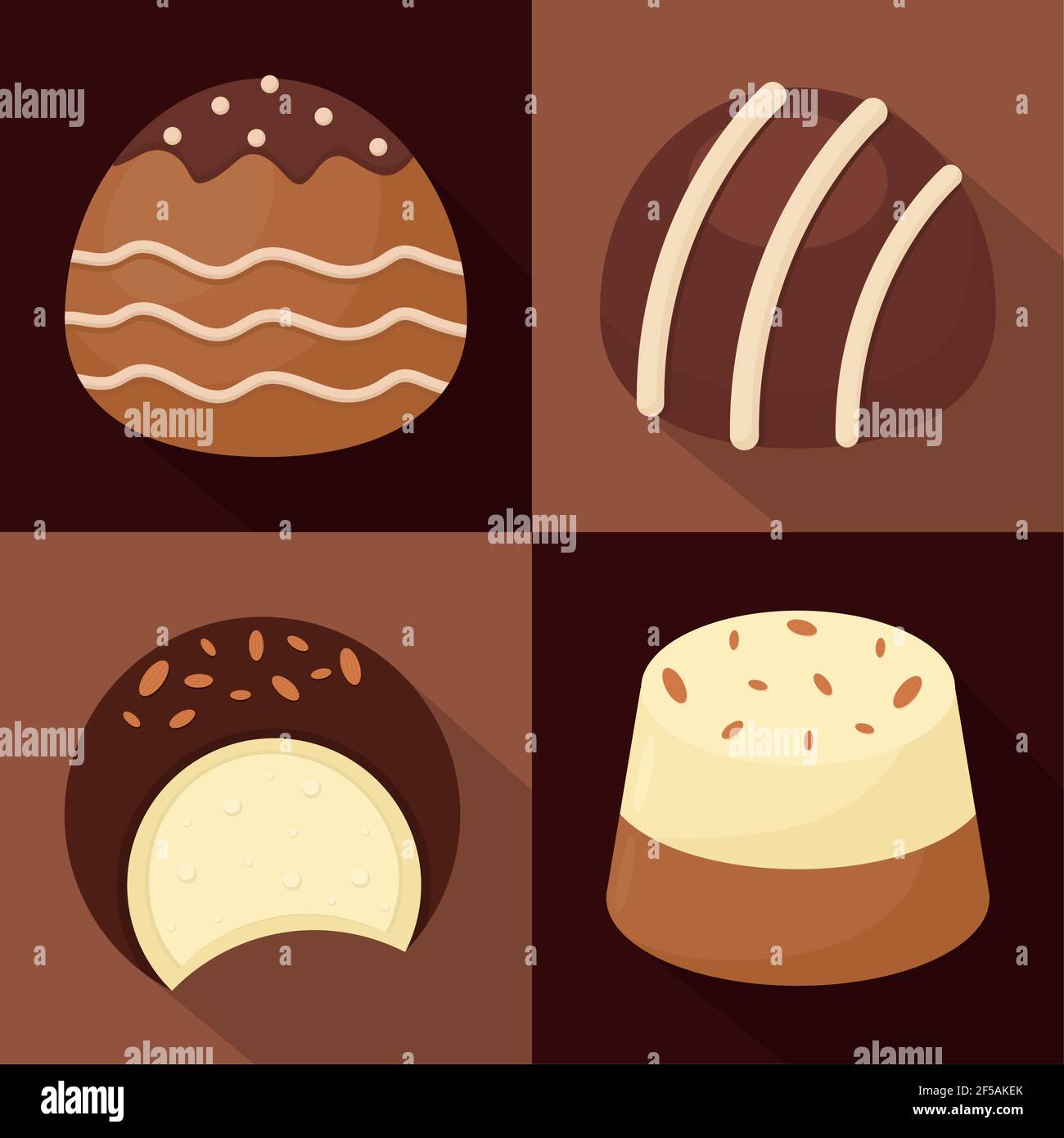 four sweet chocolates Stock Vector Image & Art - Alamy
