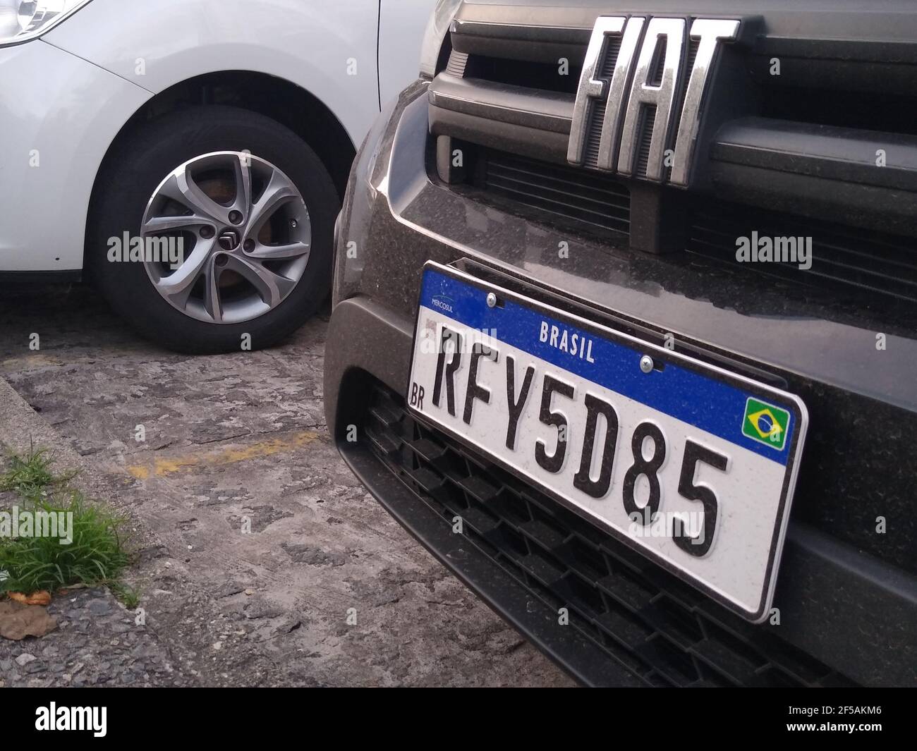 salvador, bahia, brazil - december 27, 2020: vehicle plate in the ...