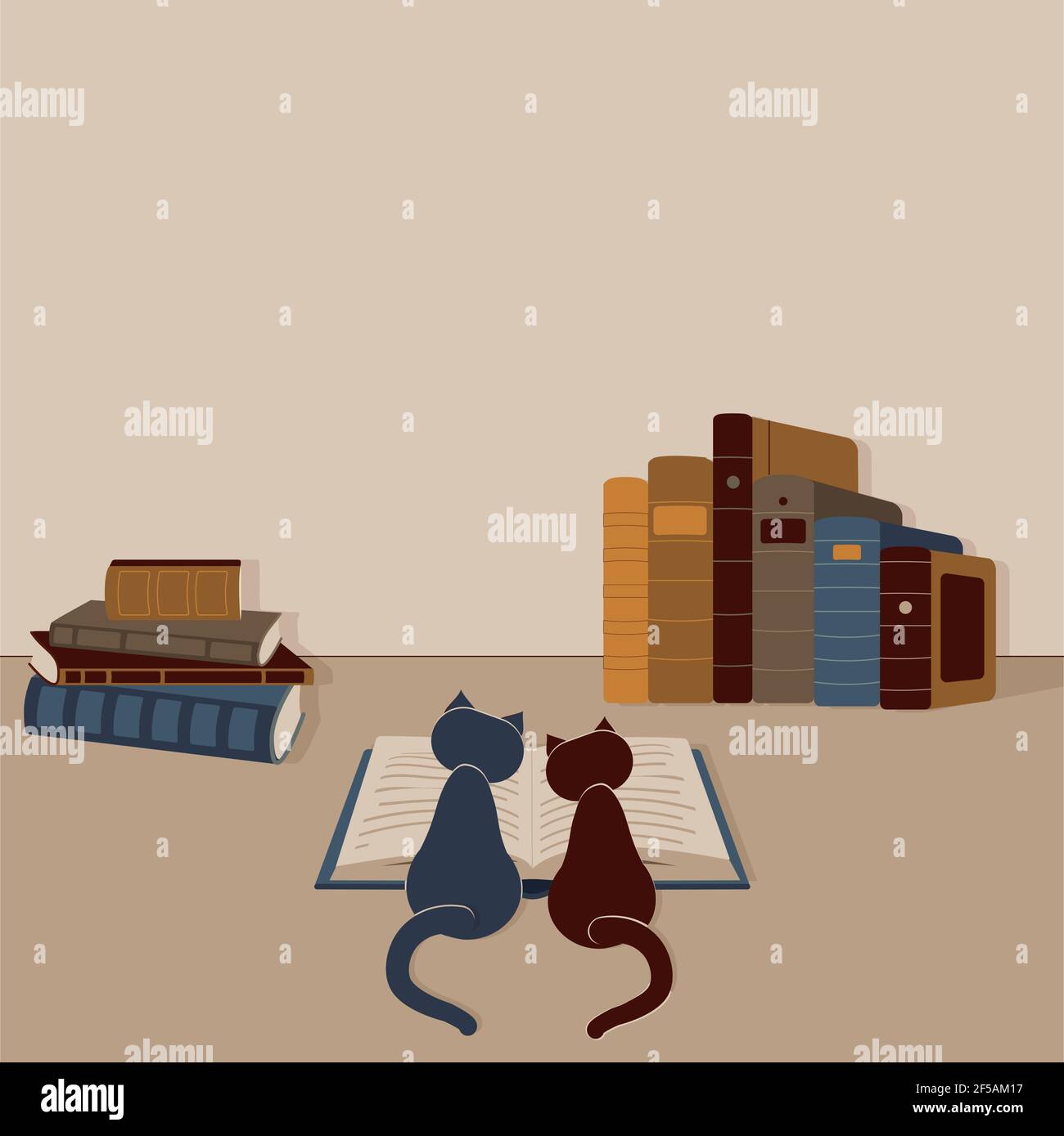 Two cats sit Stock Vector Images - Alamy