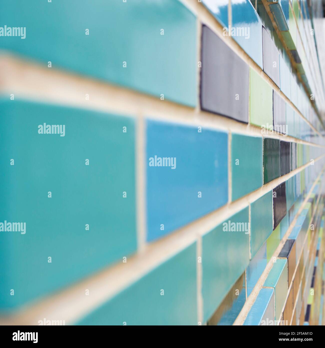 Blue Ceramic Wall tiles Stock Photo - Alamy