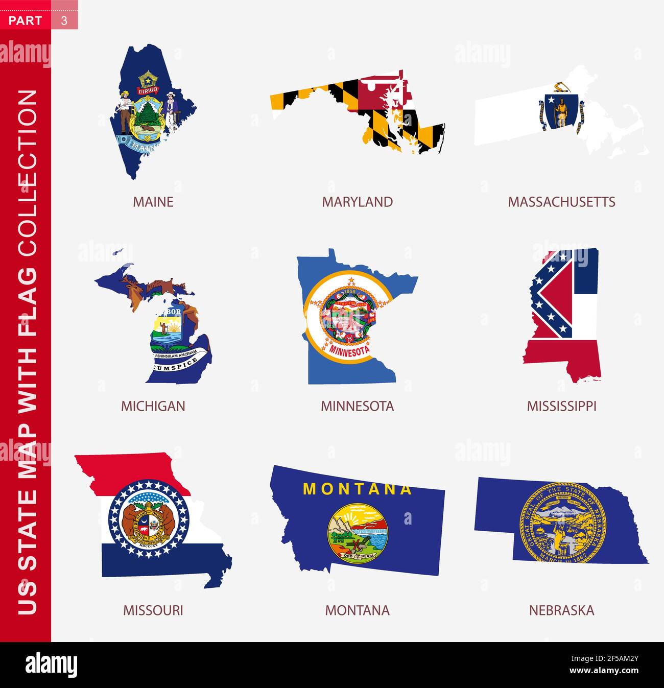 Physical map michigan hi-res stock photography and images - Alamy