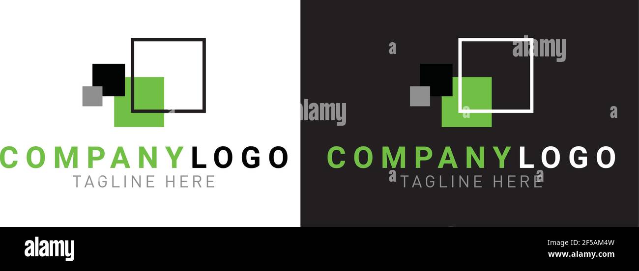 Modern Technology Square Simplistic Logo Design Template Graphic ...