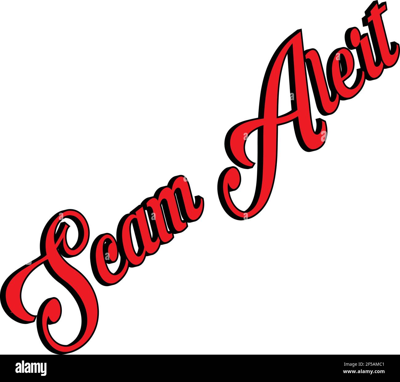 Scam Alert text sign illustration on white background Stock Vector ...