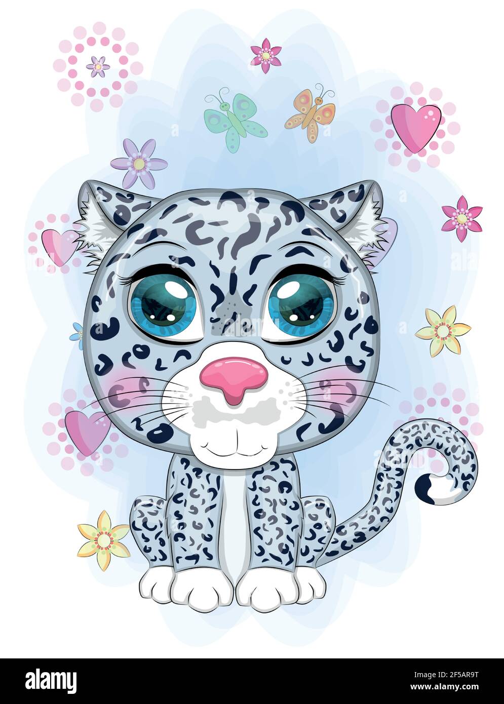 Snow Leopard Blue Eyes Drawing