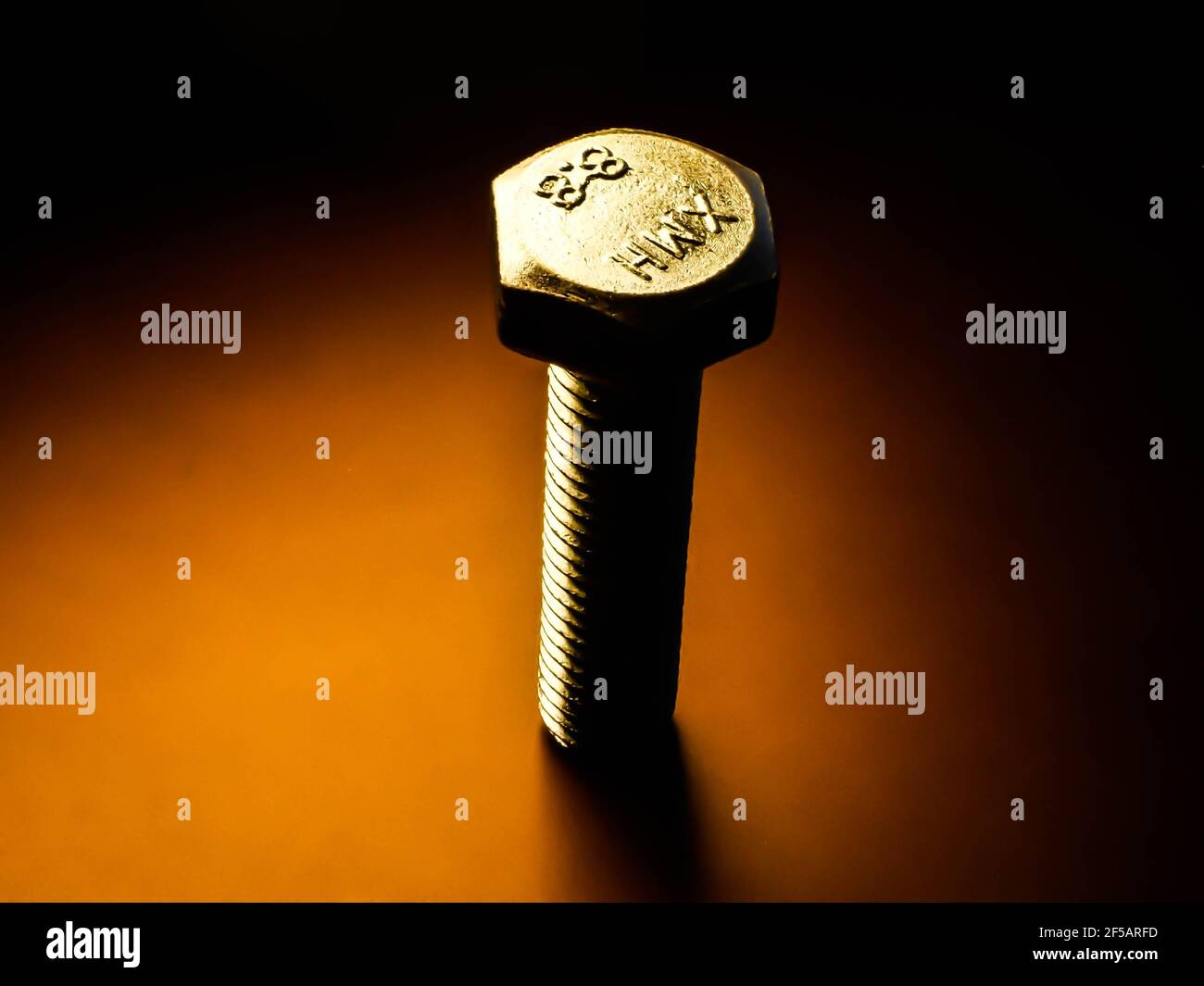 Close-up of various steel nuts and bolts Stock Photo - Alamy