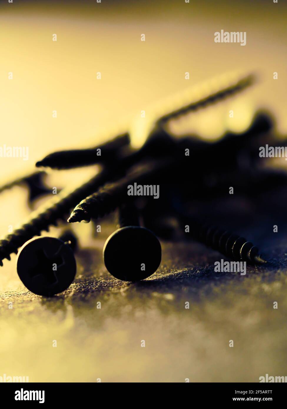 Close-up of various steel nuts and bolts Stock Photo - Alamy