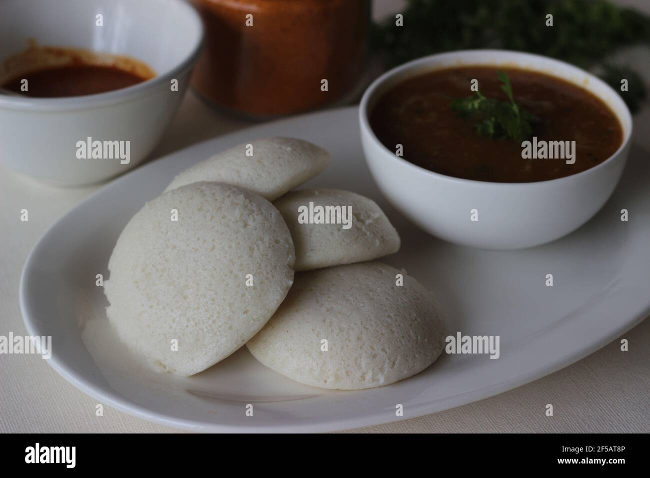 Idli or idly, a savoury rice cake from south of India. Made by steaming ...