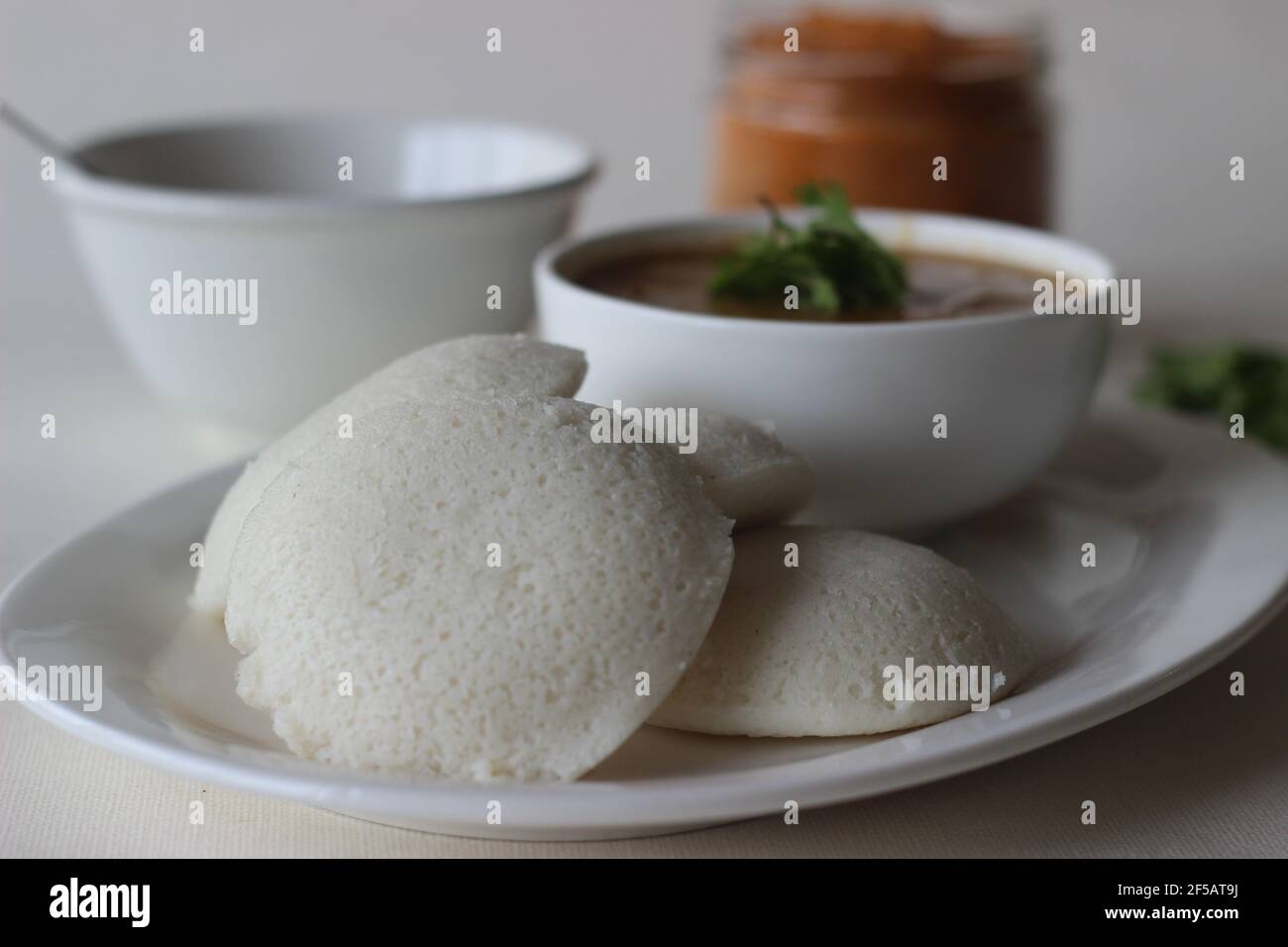 Idli or idly, a savoury rice cake from south of India. Made by steaming ...