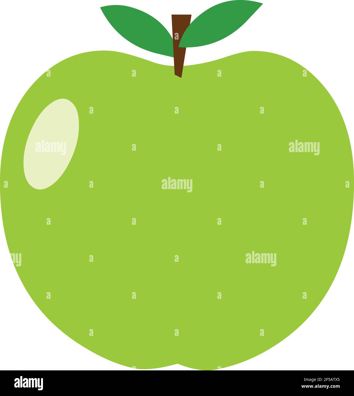Green apple logo icon vector isolated on white background Stock Vector ...