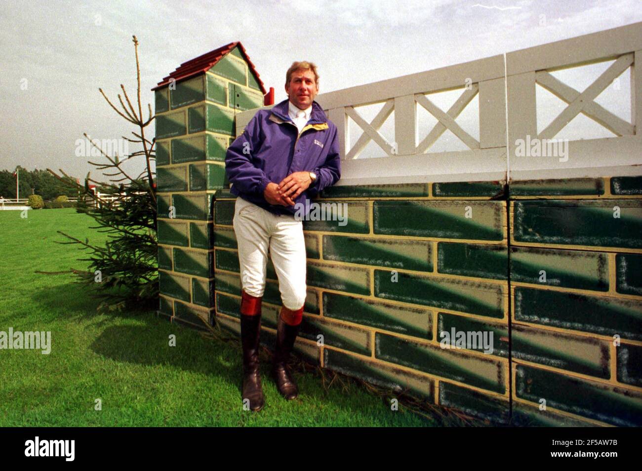 Nick Skelton August 1999in the International jumping Arena at Hickstead ...
